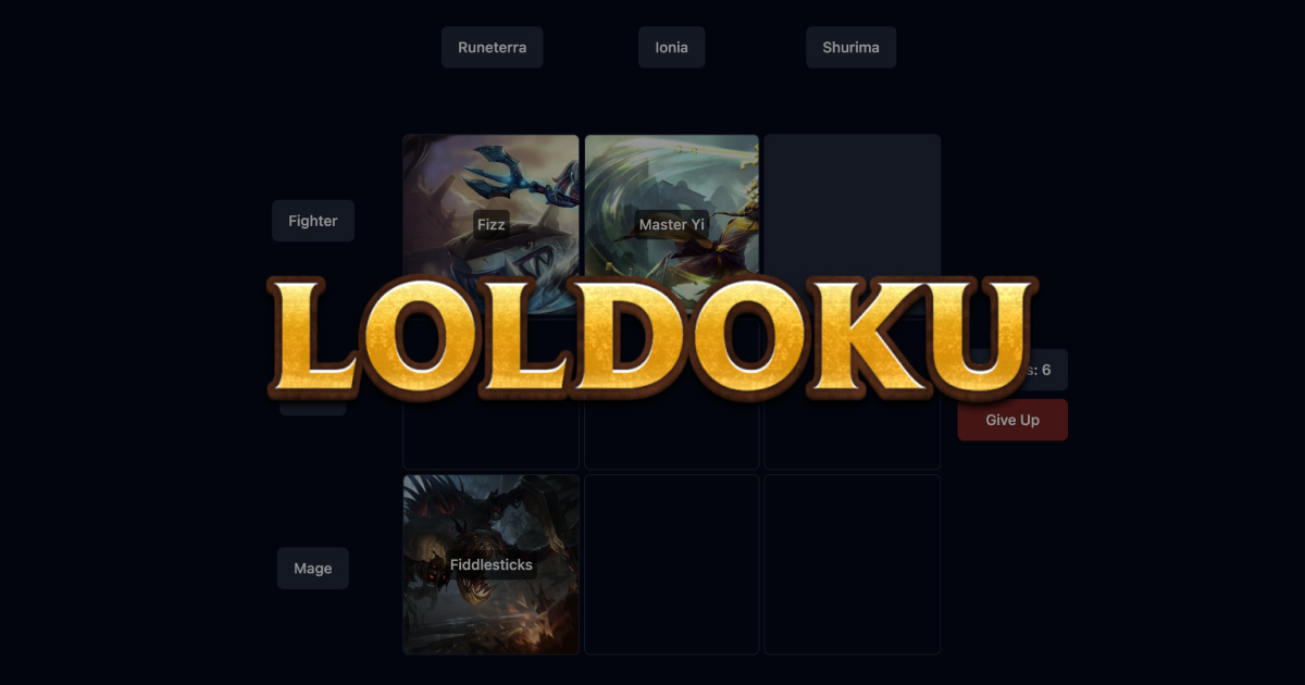 League of Legends Sudoku - LOLDoku